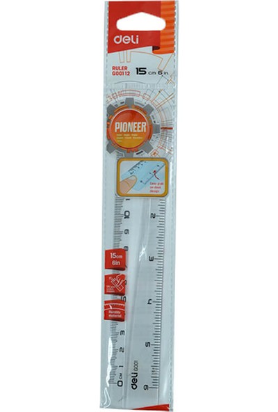 Deli G00112 Cetvel Şeffaf 15 cm Deli G00112 Cetvel Şeffaf 15 cm