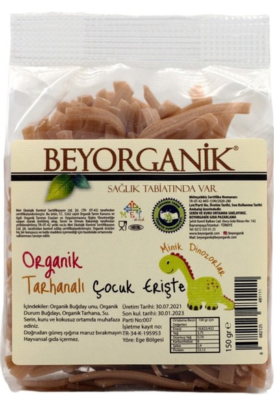 Beyorganik Organik Tarhanalı Çocuk Erişte 150 Gr. Beyorganik Organik Tarhanalı Çocuk Erişte 150 Gr.