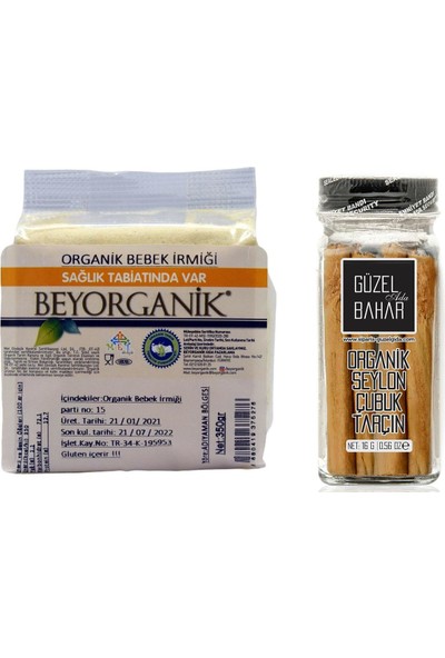 Beyorganik Organik Bebek Irmiği 350 Gr. - Güzel Gıda Seylon Kabuk Tarçın 16 Gr. Beyorganik Organik Bebek Irmiği 350 Gr. - Güzel Gıda Seylon Kabuk Tarçın 16 Gr.