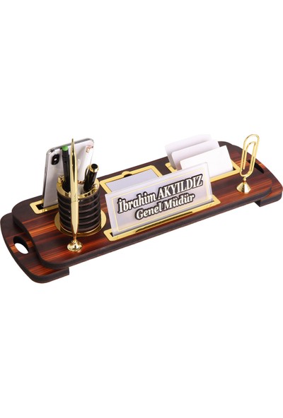 CLK İsme Özel Kabartma Kristal Ahşap Organizer Masasütü İsimlik CLK İsme Özel Kabartma Kristal Ahşap Organizer Masasütü İsimlik