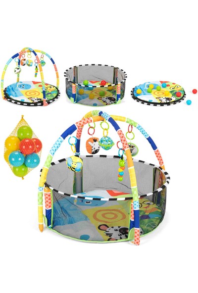Elele Balle Bebek Oyun Halısı ve Top Havuzu 10 Top