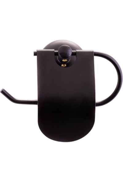 Sas Tuvalet Kağıtlığı Tuvalet Kağıdı Askısı Dar Kapaklı Siyah S-108