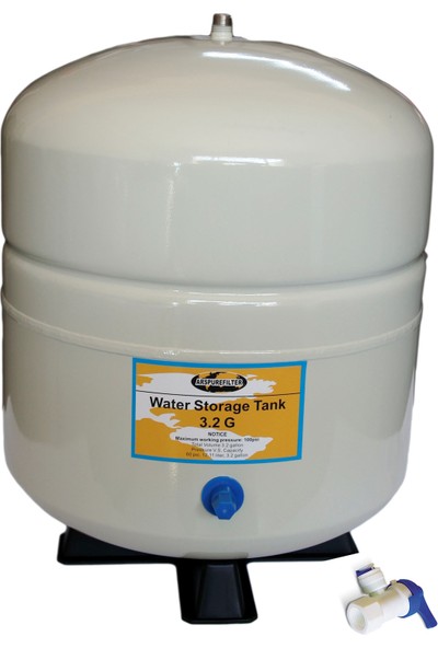 Arspure Filter Su Arıtma Cihazı Tankı 3.2 Galon 12 Lt Metal Tank Vanalı Arspure Filter Su Arıtma Cihazı Tankı 3.2 Galon 12 Lt Metal Tank Vanalı
