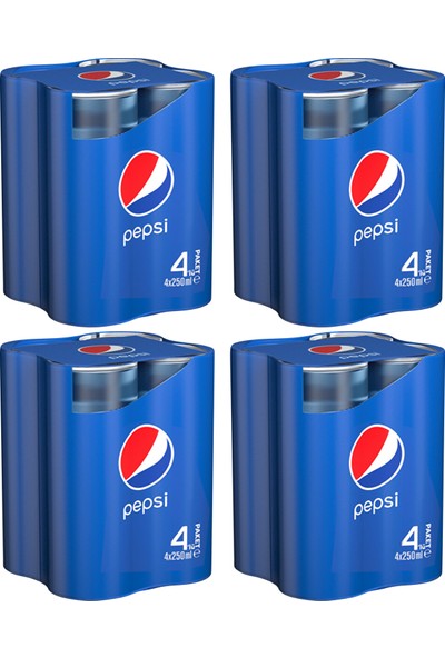 Pepsi Klasik Teneke Kola 16 x 250 ml