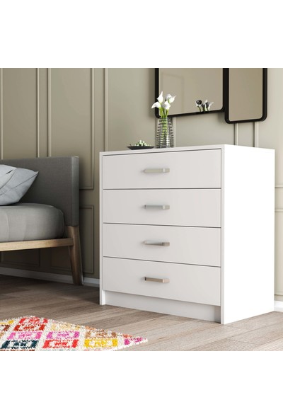 Mezza Grande 4 Çekmeceli Şifonyer Beyaz 3604
