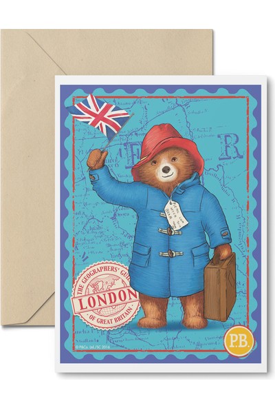 Hrs Kartpostal Tebrik Kartı ZARFA14 Paddington Ingiltere Seyahat