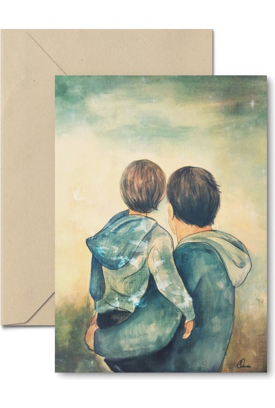 Hrs Kartpostal Tebrik Kartı ZARFA21 Baba Çocuk Babalar Günü Hrs Kartpostal Tebrik Kartı ZARFA21 Baba Çocuk Babalar Günü