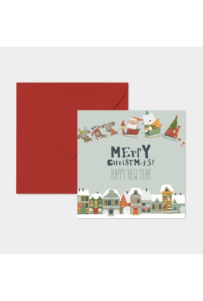 Hrs Kartpostal Tebrik Kartı ZARFA176 Yeni Yıl Yılbaşı Noel Baba Yılbaşı Kış Kar Hrs Kartpostal Tebrik Kartı ZARFA176 Yeni Yıl Yılbaşı Noel Baba Yılbaşı Kış Kar
