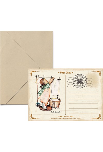 Hrs Kartpostal Tebrik Kartı ZARFA208 Aşk Doğumgünü Yılbaşı Sevgi Arkadaşlık Dostluk Kardeşlik Vintage