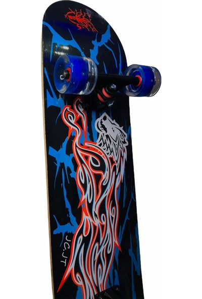 Çevik Polat Profesyonel Zımparalı Silikon Tekerli Işıklı Kaykay