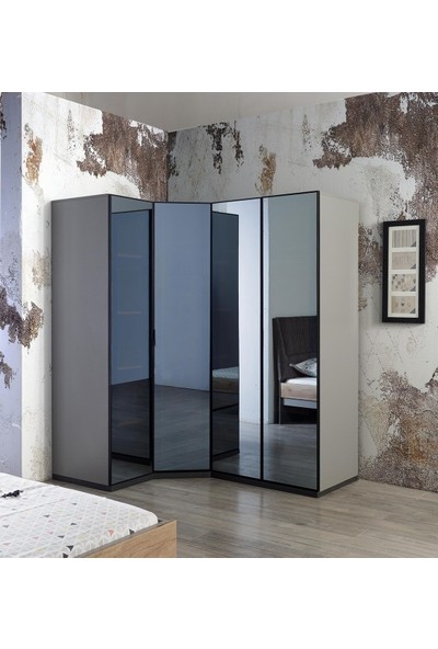 Bubu Home Corner Köşe Dolap 4 Kapaklı