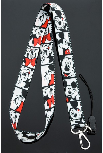 Apptakı Mickey Mouse Yaka Kartı Boyun Askı Ipi Telefon Askı Ipi - ASK0162