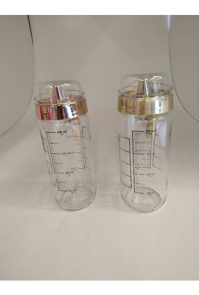 Selka Ikili Cam Dereceli 500 cc Lik Yağlık-Sirkeli