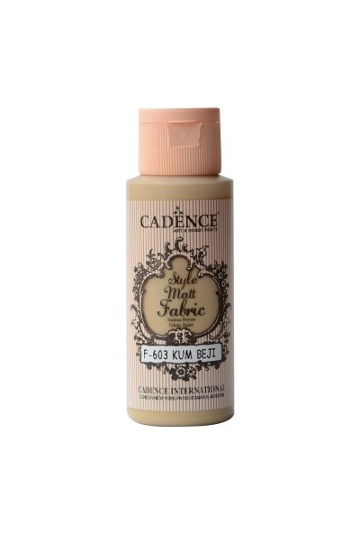 Cadence 603 Kum Beji Mat Kumaş Boyası 59 ml Cadence 603 Kum Beji Mat Kumaş Boyası 59 ml