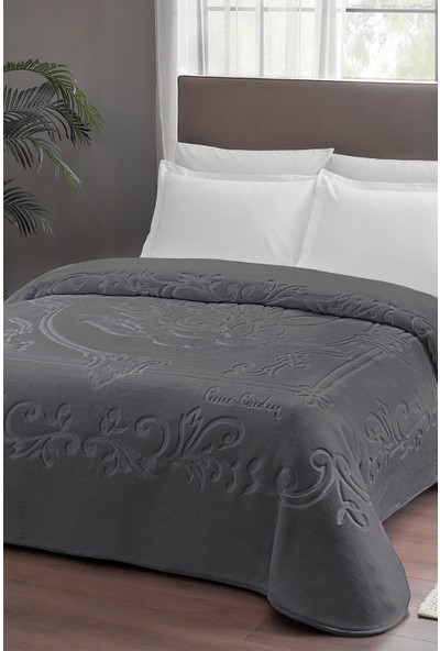 Pierre Cardin Emboss Battaniye Çift Kişilik Rose Antrasit