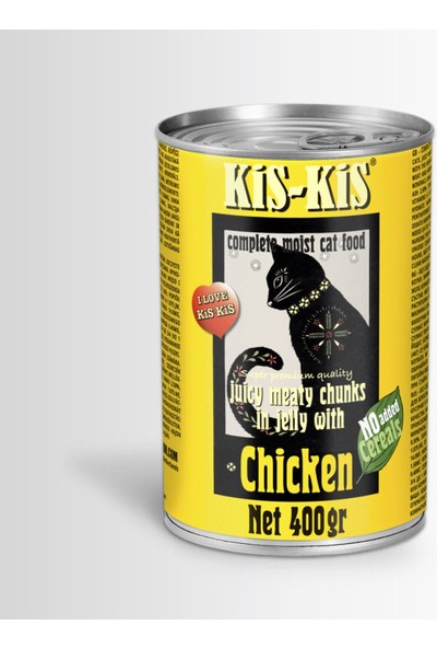 Kis-Kis Tahılsız Tavuklu Kedi Yaş Mama Konservesi 400 gr Kis-Kis Tahılsız Tavuklu Kedi Yaş Mama Konservesi 400 gr