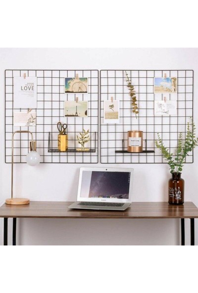 File Tel Duvar Panosu Dekoratif Fotoğraf Çerçeve Askılık 2 Adet