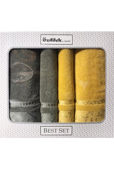 Özdilek Hamam Seti Serene Hardal-Haki Best Set Özdilek Hamam Seti Serene Hardal-Haki Best Set