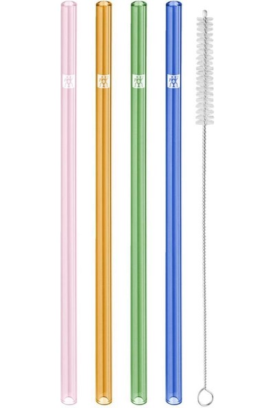 Zwilling Sorrento Renkli Cam Pipet - Düz 4'lü Zwilling Sorrento Renkli Cam Pipet - Düz 4'lü