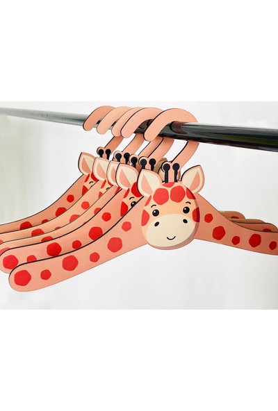Walldeco 6'lı Bebek Elbise Askısı Ahşap Kıyafet Askısı Zürafa Walldeco 6'lı Bebek Elbise Askısı Ahşap Kıyafet Askısı Zürafa