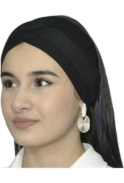MasMavi Kadın Siyah Çift Çapraz Saç Bandı MasMavi Kadın Siyah Çift Çapraz Saç Bandı