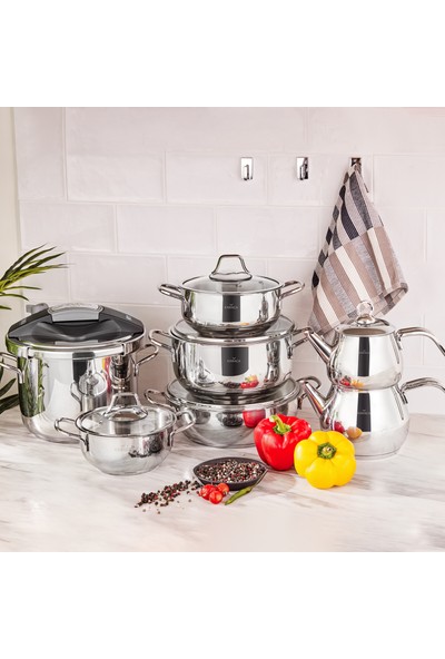 Karaca Sofya 13 Parça Çelik Çeyiz Tencere Seti