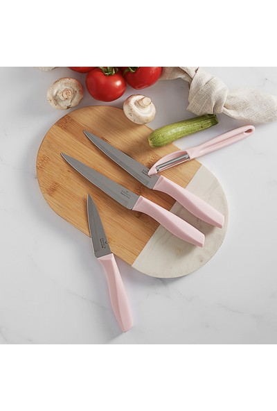 Karaca Peel Pink 4 Parça Bıçak Seti Karaca Peel Pink 4 Parça Bıçak Seti