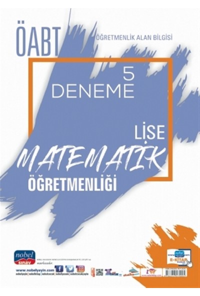 Nobel Sınav Yayınları 2021 ÖABT Öğretmenlik Alan Bilgisi Lise Matematik Öğretmenliği 5 Deneme