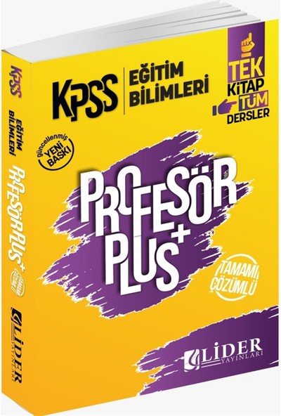 Lider Yayınları 2021 KPSS Eğitim Bilimleri Profesör Çözümlü (Qr Kod) Soru Bankası Lider Yayınları 2021 KPSS Eğitim Bilimleri Profesör Çözümlü (Qr Kod) Soru Bankası
