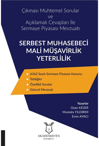 Akademisyen Kitabevi Serbest Muhasebeci Mali Müşavirlik Yeterlilik