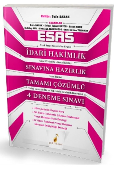Esas Idari Hakimlik Sınavına Hazırlık Tamamı Çözümlü 4 Deneme Sınavı - Safa Sazak Esas Idari Hakimlik Sınavına Hazırlık Tamamı Çözümlü 4 Deneme Sınavı - Safa Sazak