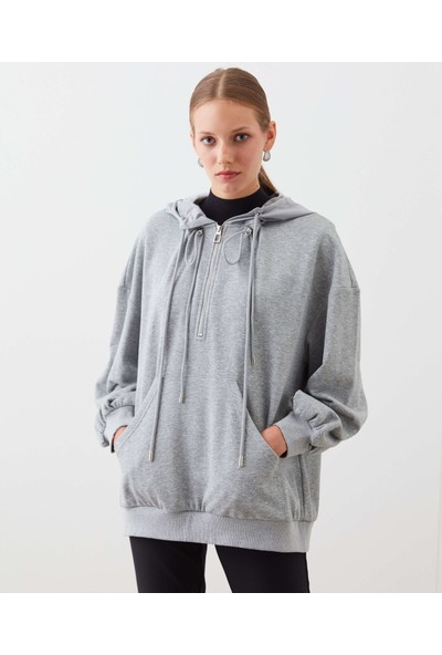 İpekyol Teknik Kumaş Mix Sweatshirt