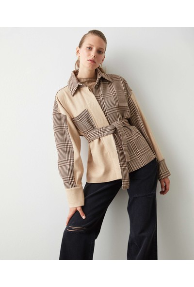 İpekyol Kazayağı Desen Ceket