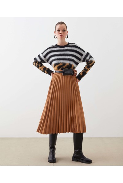 İpekyol Piliseli Midi Etek