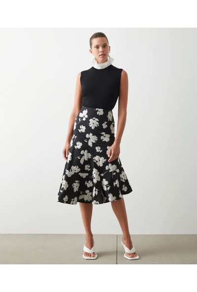 İpekyol Çiçek Jakar Etek