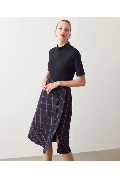 İpekyol Kare Desen Çan Etek