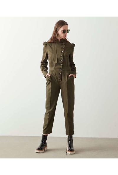 İpekyol Düğme Aksesuarlı Tulum