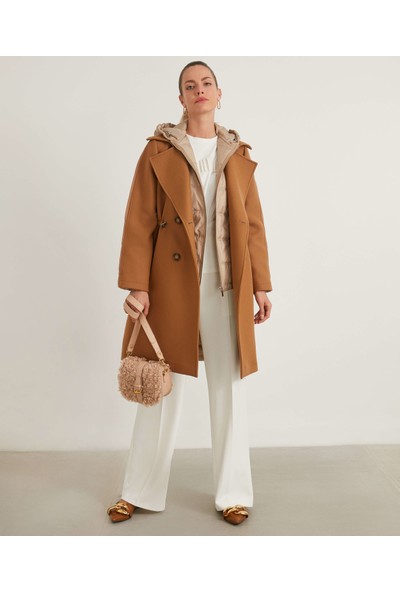 İpekyol Shearling Kaşe Kaban