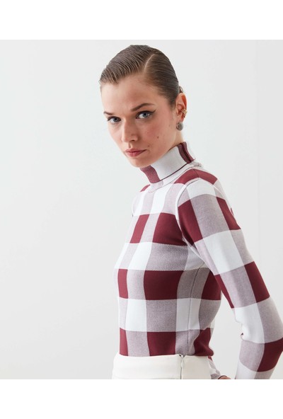 İpekyol Dama Desen Triko