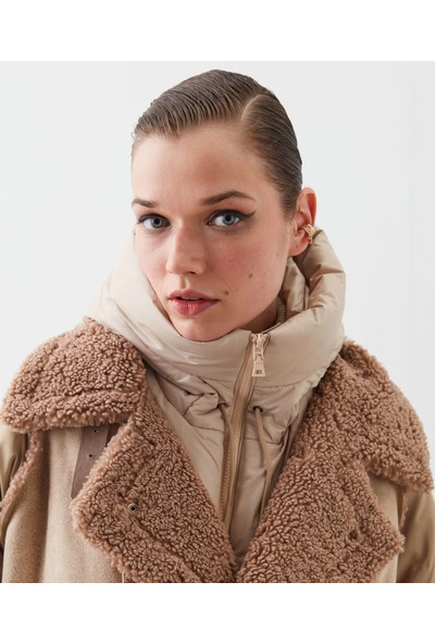 İpekyol Süet Mix Şişme Mont