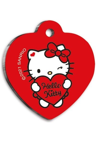 Hello Kitty Kalp Şekilli Kedi ve Köpek Künyesi 3,5 x 2,5 cm Hello Kitty Kalp Şekilli Kedi ve Köpek Künyesi 3,5 x 2,5 cm