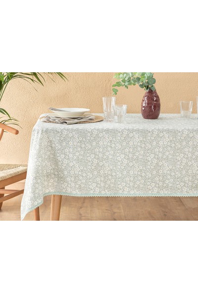 English Home Sprinkle Flowers Polycotton Dantelli Masa Örtüsü 150X220 cm Yeşil English Home Sprinkle Flowers Polycotton Dantelli Masa Örtüsü 150X220 cm Yeşil