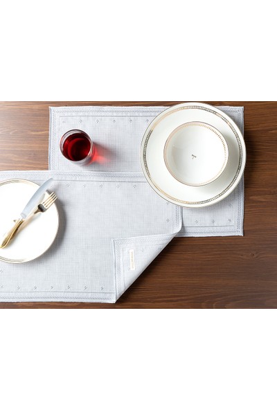 English Home Kimmy Polyester 2'li Amerikan Servis 47X30 cm Gri