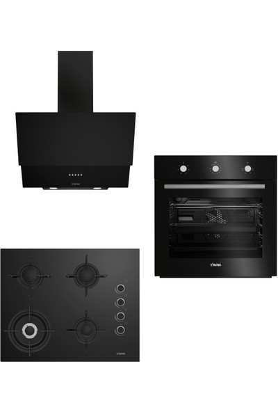 Altus (Ala 133B - Ala 185 GB - Ala 540B) Siyah Ankastre Set 12