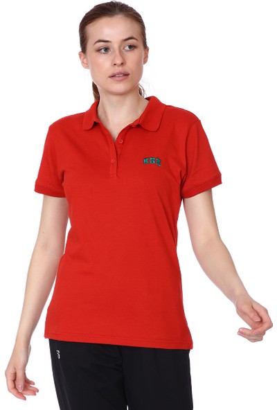 Karşıyaka Kadın Kırmızı Basketbol Polo Tişört TKY100137-KRM
