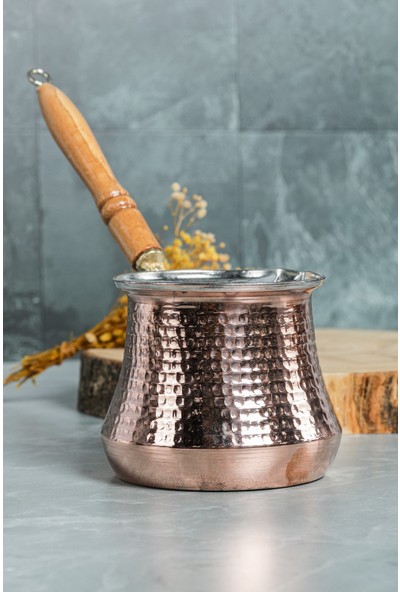 Züka Antik Bakır Sütlük Cezve