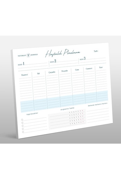 Victoria's Journals Victoria's Journals haftalık Planlayıcı