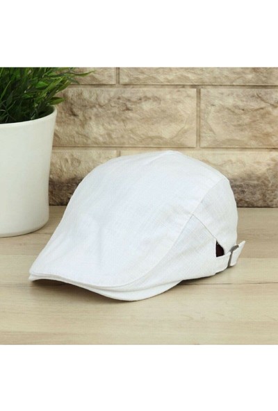 Felisya Ayarlanabilir Ördek Keten Kasket Şapka
