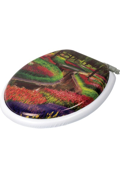 Zilan Home Lüx Desenli Yumuşak Süngerli Puf Klozet Kapağı