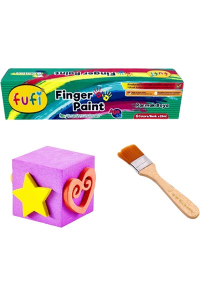 Arthobi Parmak Boyası Baskı Küp Eva Zemin Fırçası Çocuk Boyama Seti Arthobi Parmak Boyası Baskı Küp Eva Zemin Fırçası Çocuk Boyama Seti